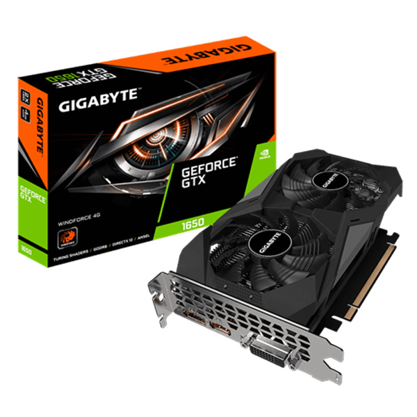 VGA GIGABYTE GeForce GTX 1650 D6 WINDFORCE 4G (GV-N1656WF2-4GD)